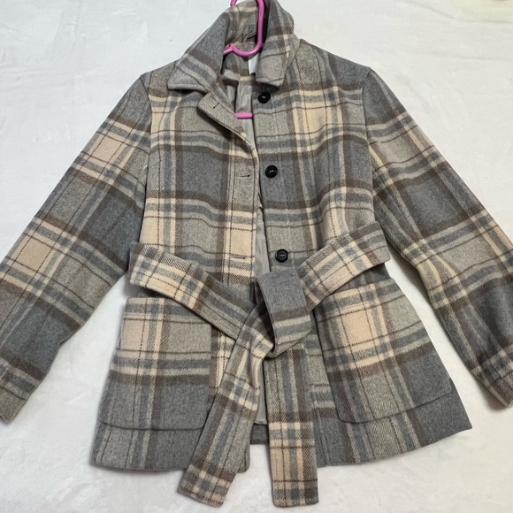 H&M | Jackets & Coats | Hm Plaid Coat | Poshmark